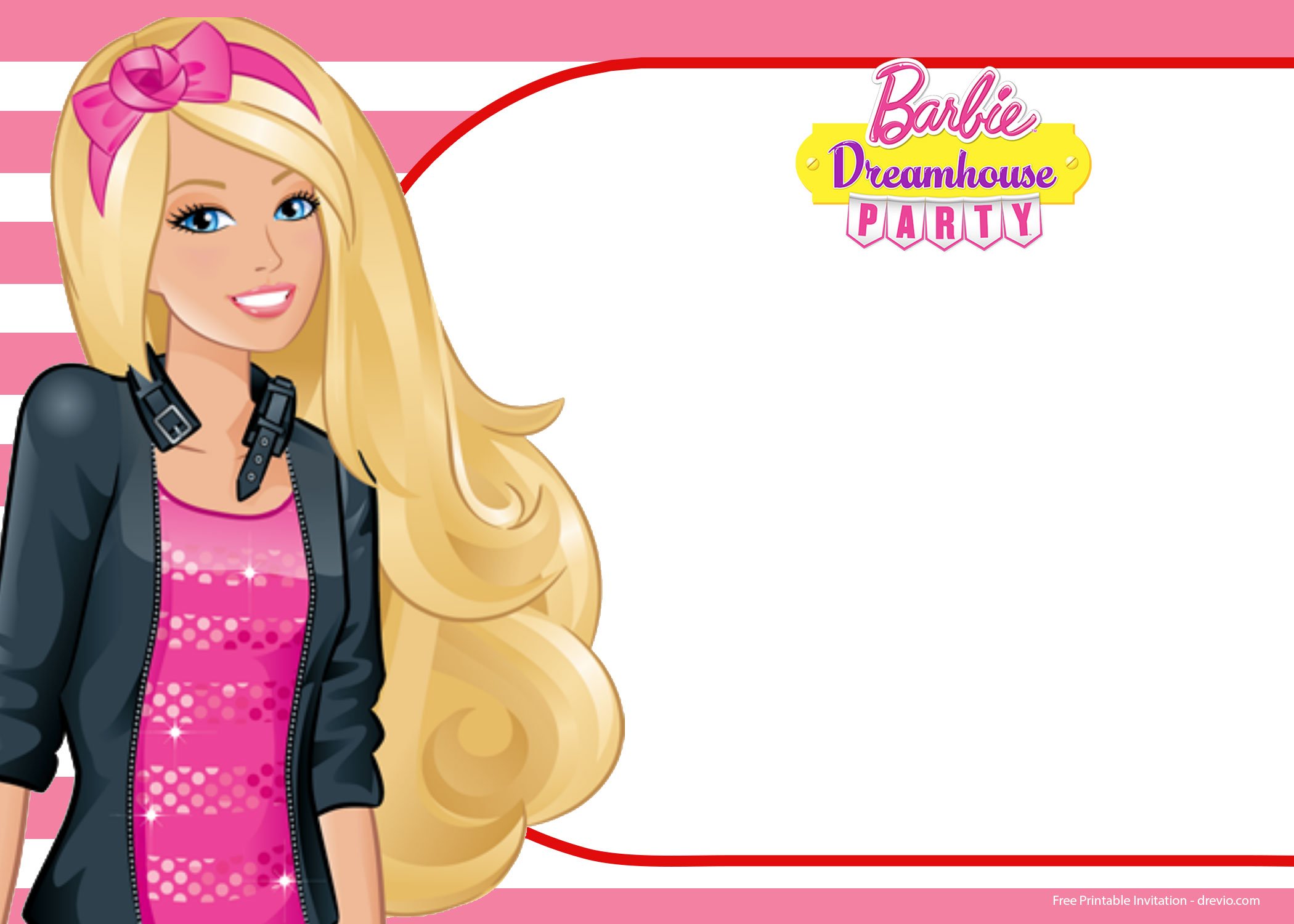 FREE Barbie Birthday Invitation Templates