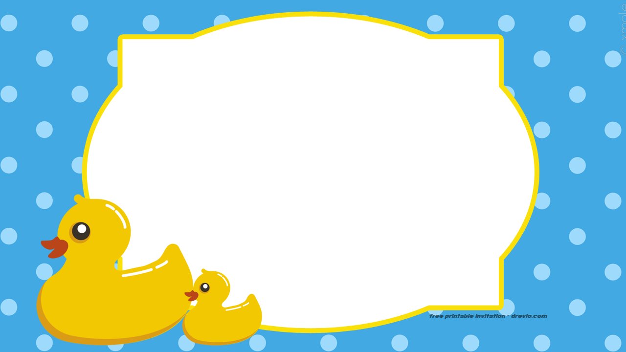 FREE Printable Rubber Duck Invitation Template