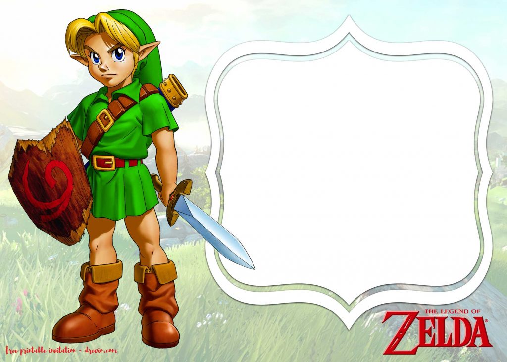 FREE Printable Legend of Zelda Invitations Templates