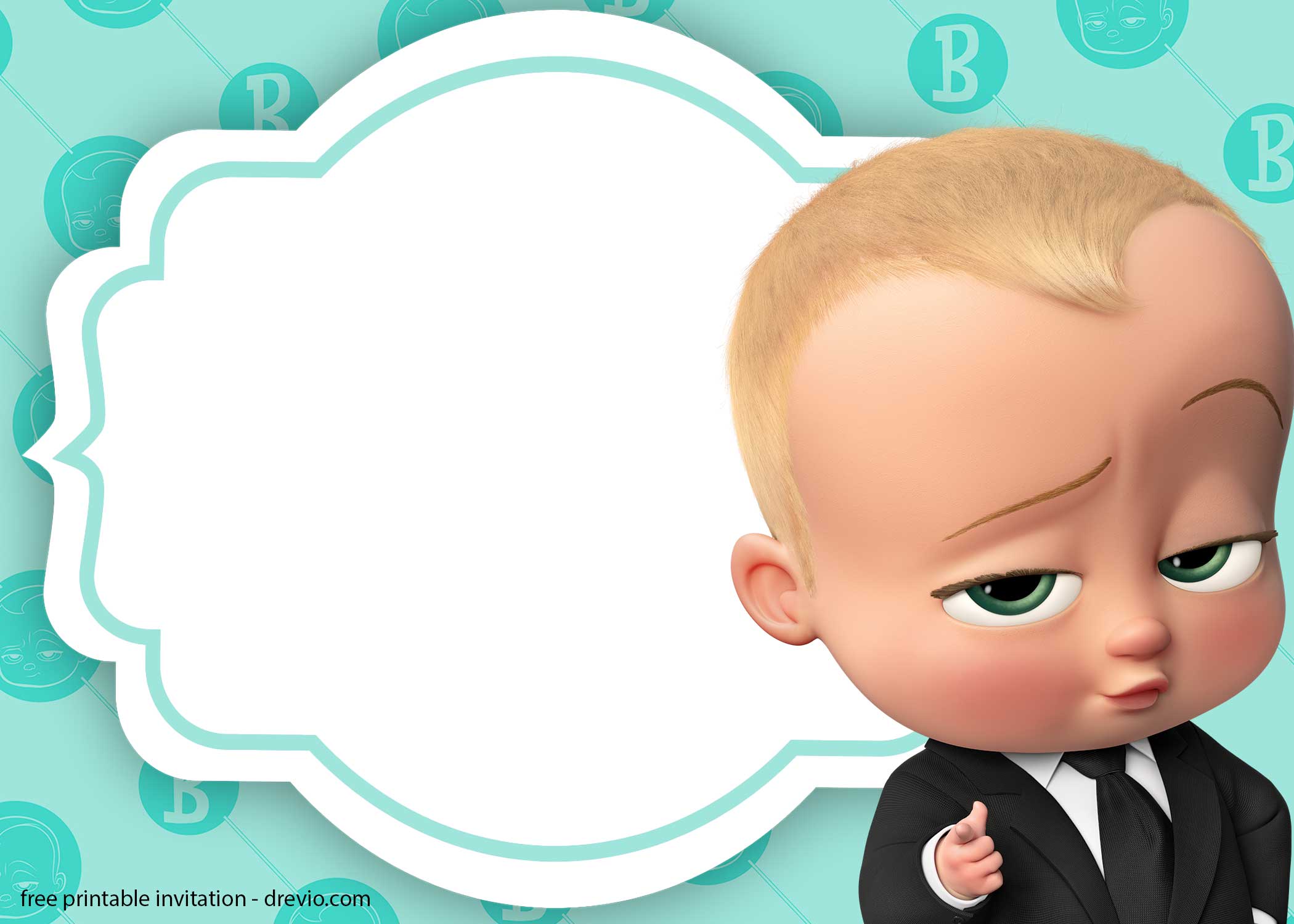 Baby Boss Invitation Template for Your Adorable Little Boss
