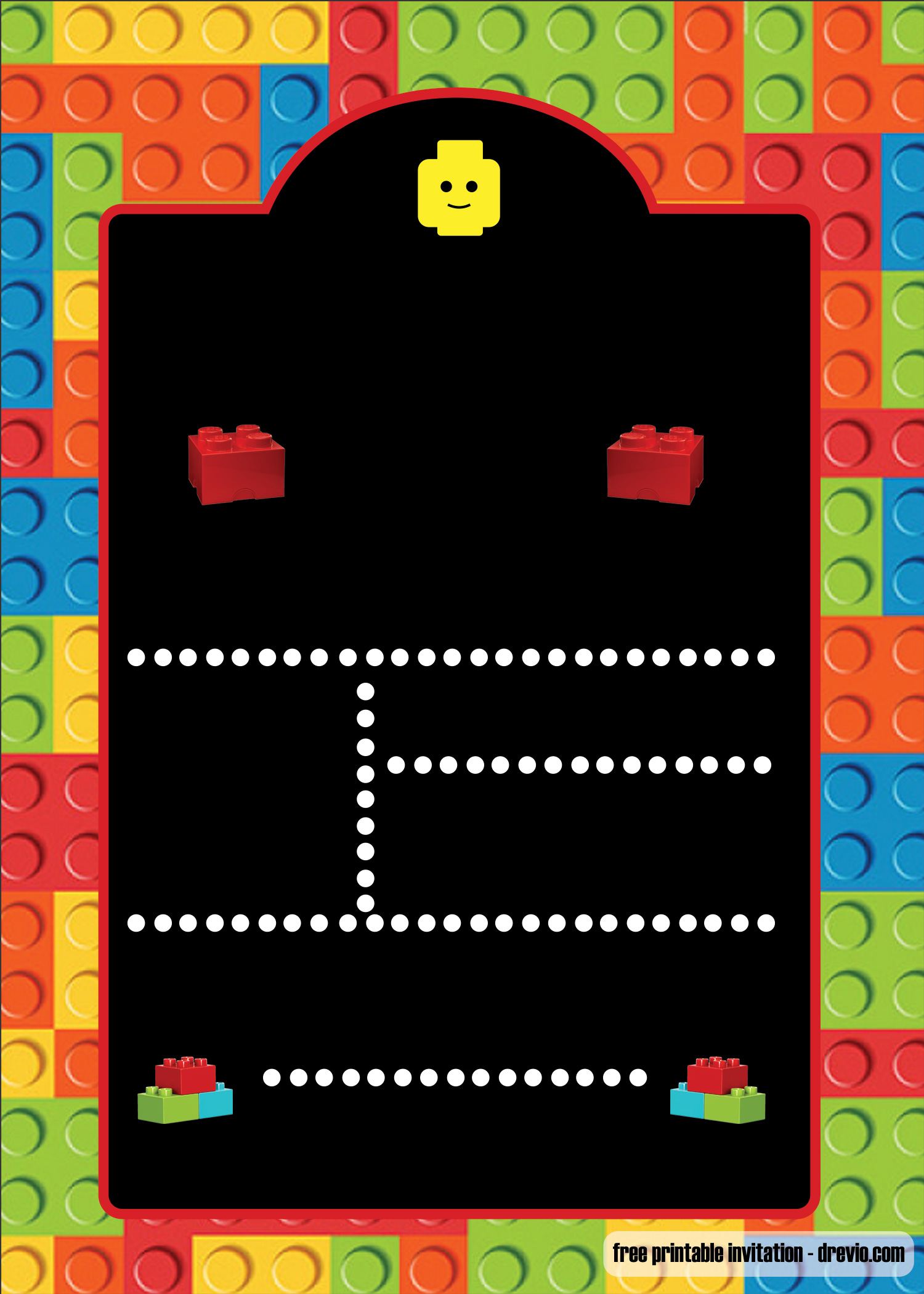 Building Blocks Invitation Template - Printable, Latest Design!