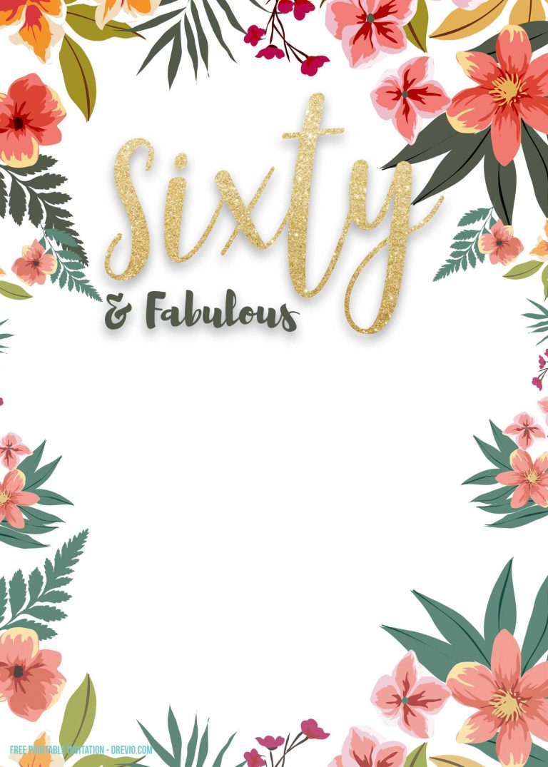 FREE Printable 60th Invitation Template - Latest Design! - UPDATED