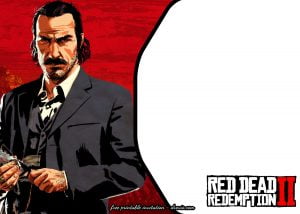 FREE Printable Red Dead Redemption 2 Invitation Templates