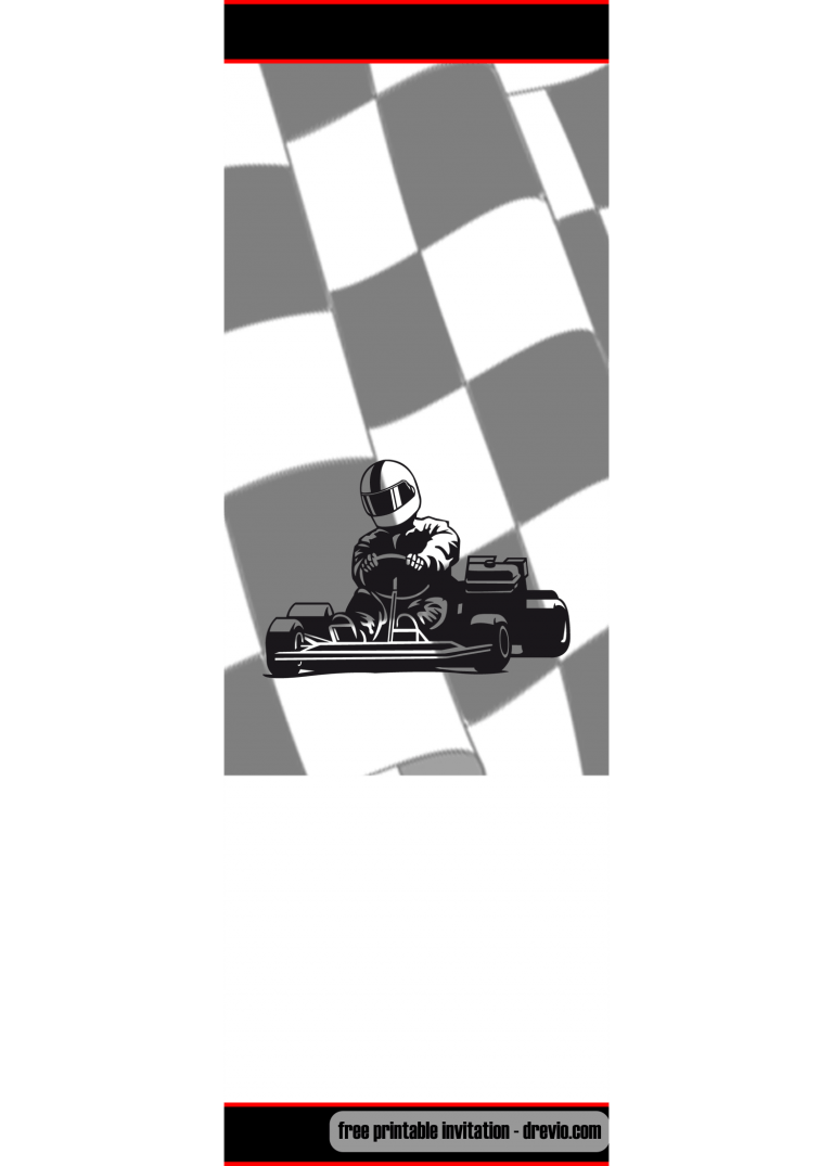 FREE Printable GoKart Ticket Invitation Templates