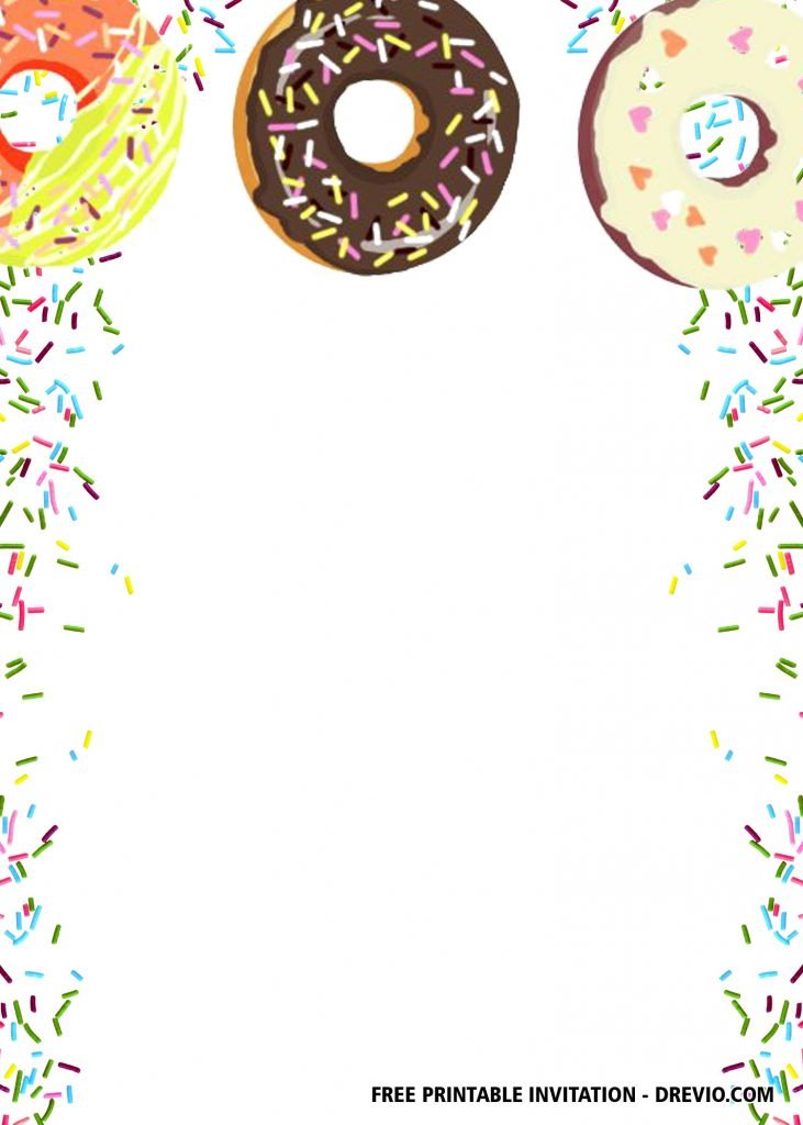 FREE Editable Donuts Party Invitation Templates
