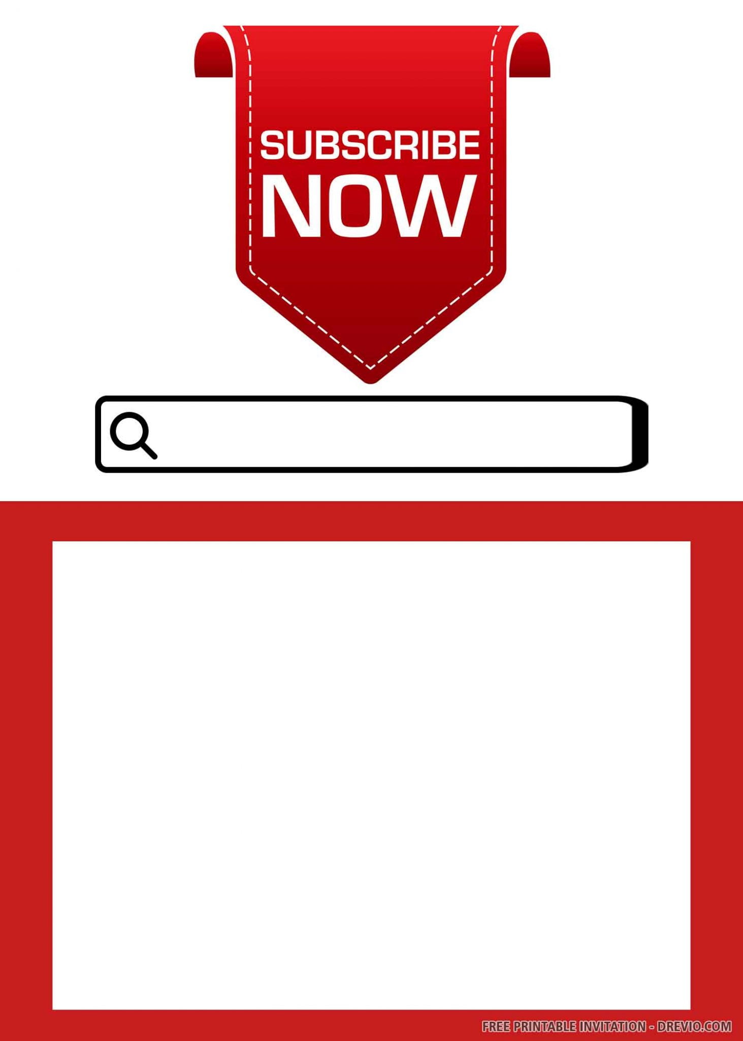 (FREE PRINTABLE) – Youtube Birthday Invitation Template