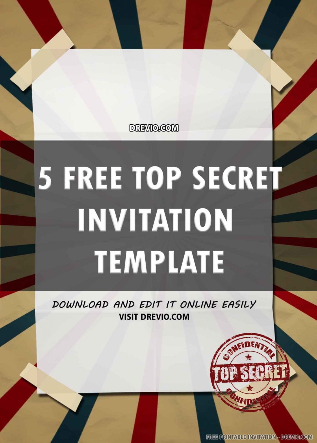 (FREE PRINTABLE) – Secret Notes Birthday Invitation Template