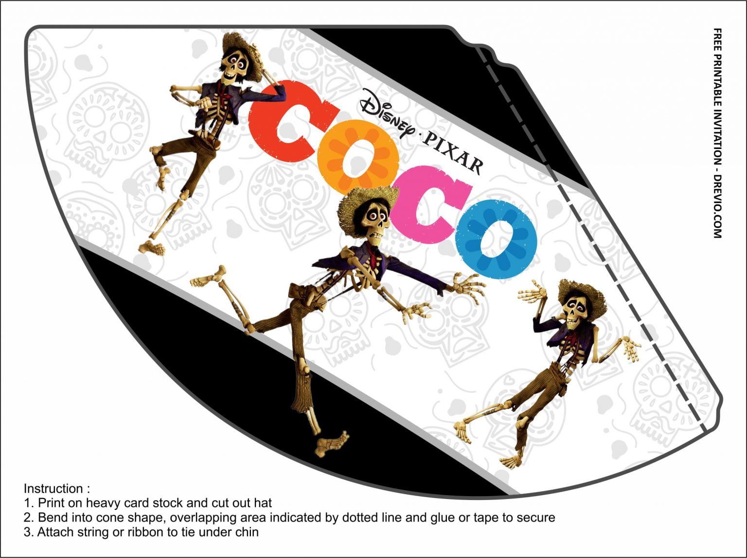 (FREE PRINTABLE) - Disney Coco Birthday Party Kits Templates