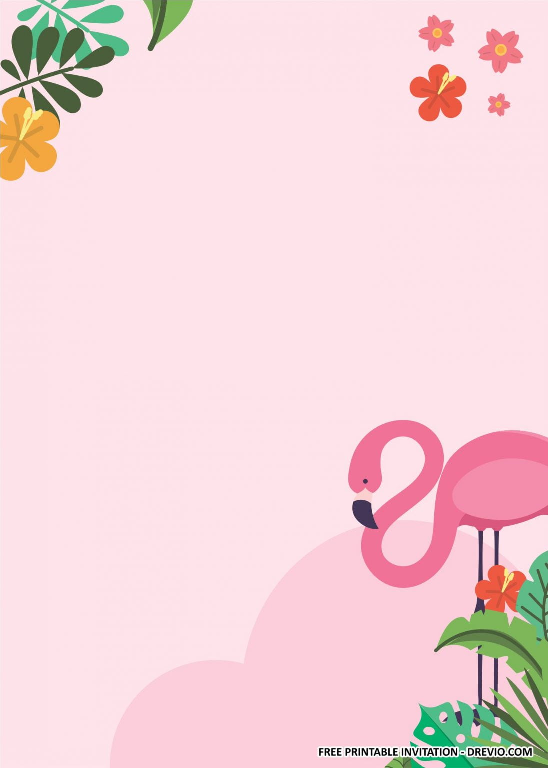 (FREE PRINTABLE) - Flamingo Birthday Party Kits Templates