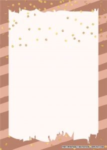 (FREE PRINTABLE) - Rose Gold Confetti Birthday Party Kits Templates