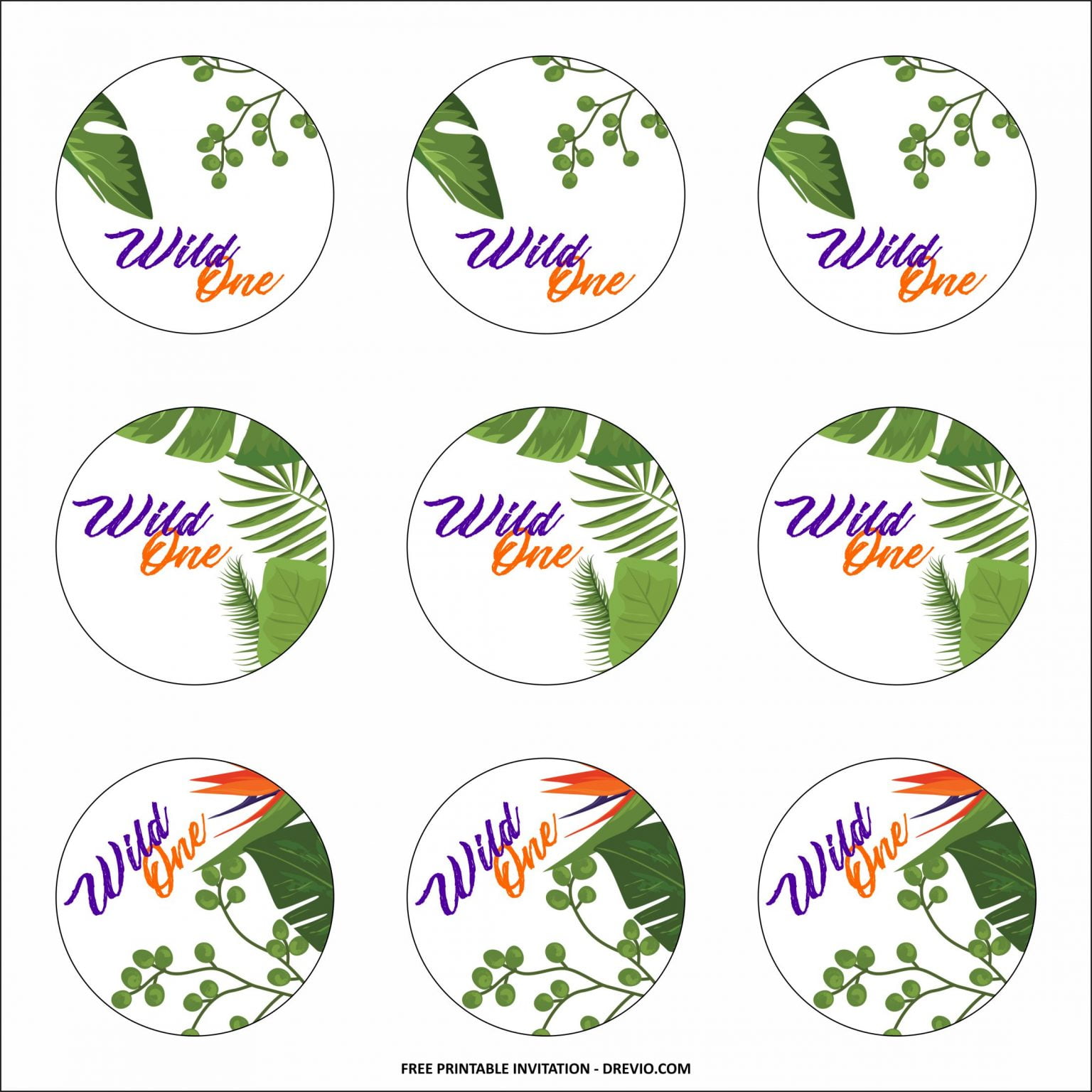 (FREE PRINTABLE) - Wild One Birthday Party Kits Templates