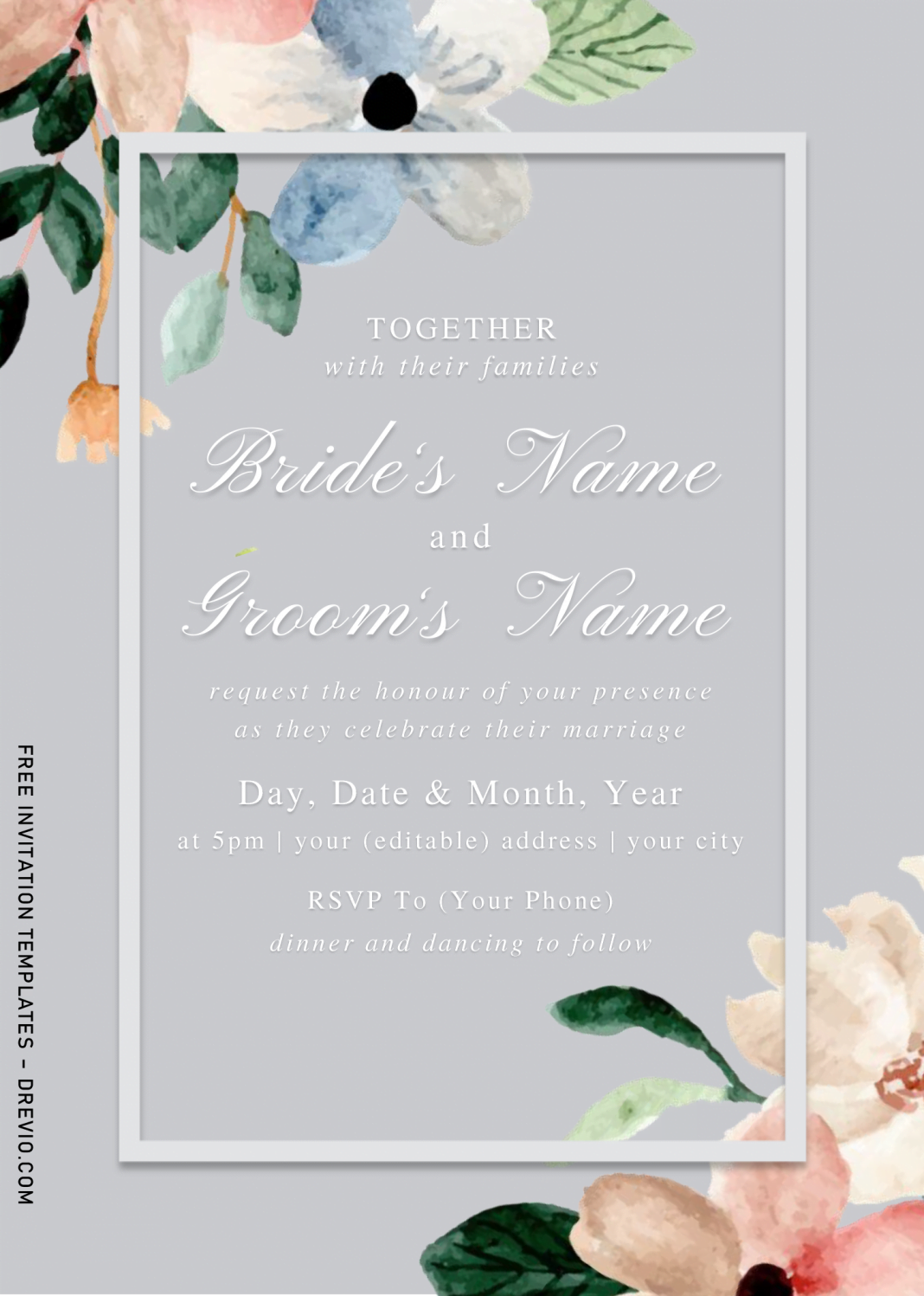 Simply Classic Invitation Templates - Editable .Docx