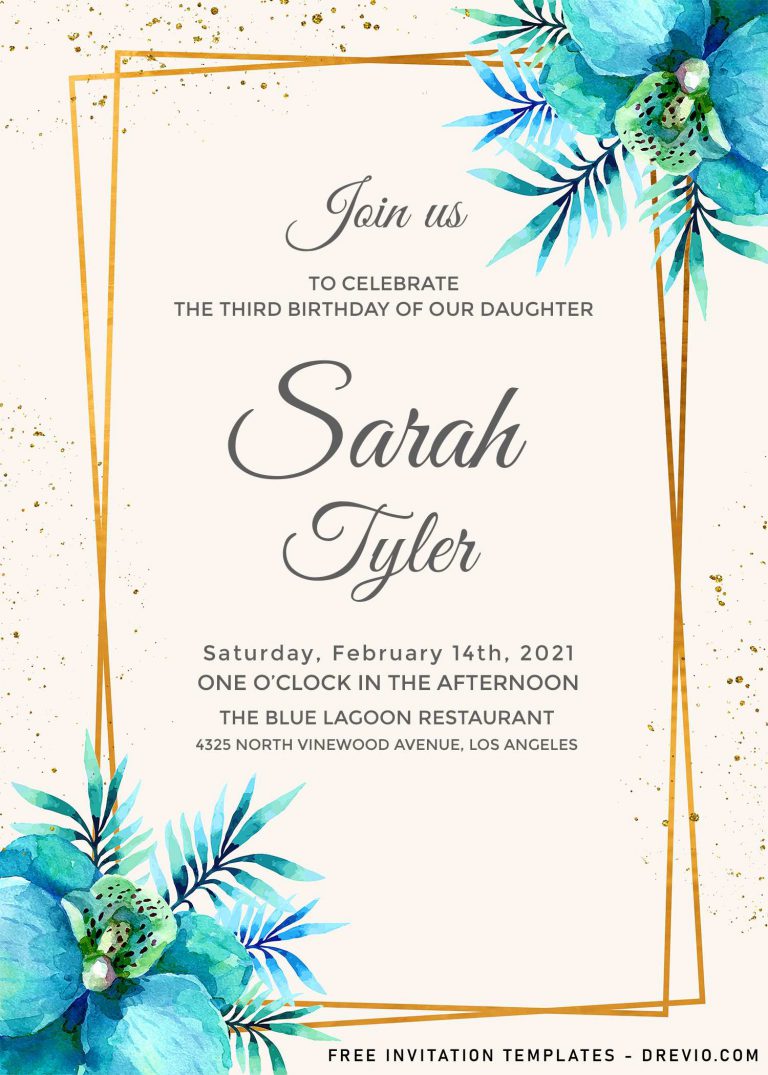 9+ Floral Geometric Birthday Invitation Templates