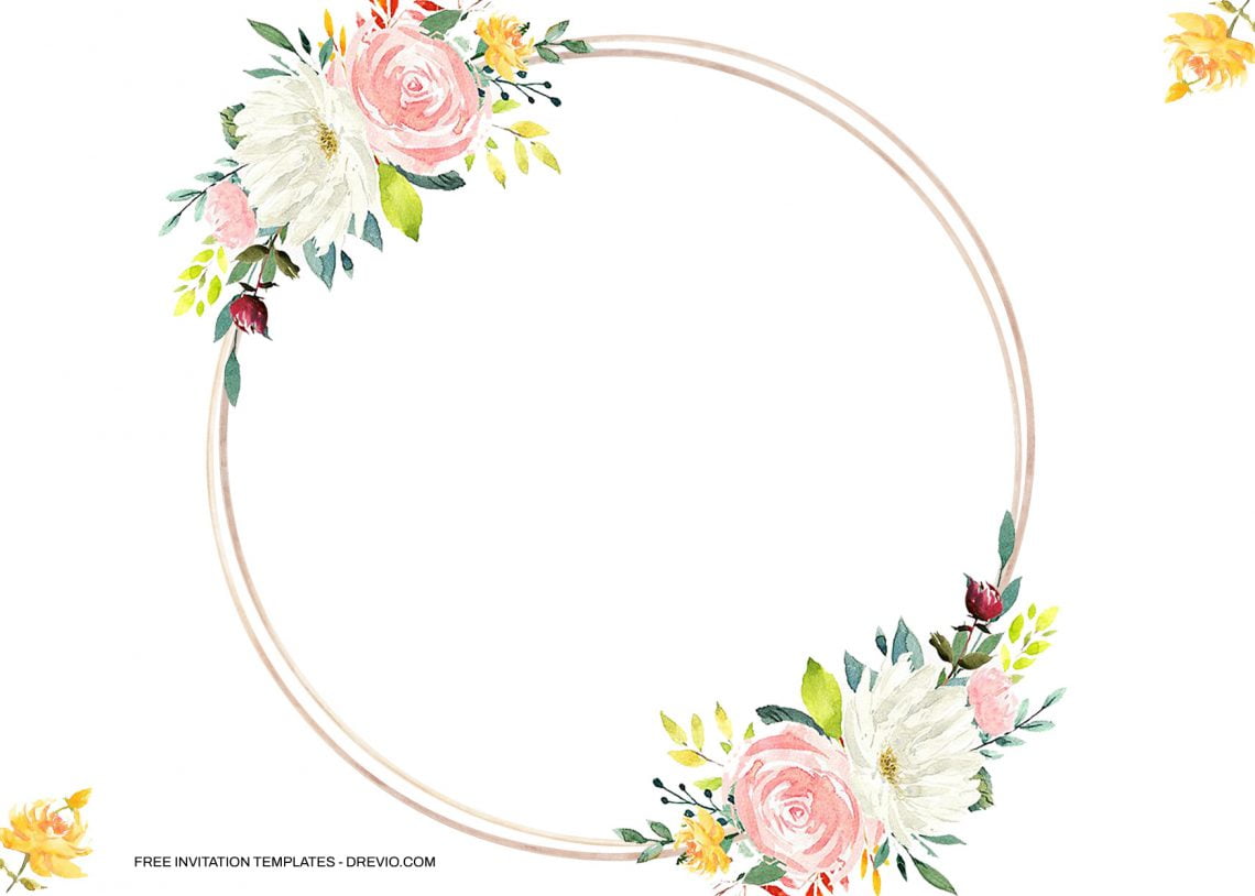 8+ Sunny Orange And White Floral Invitation Templates