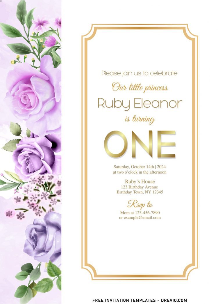 7+ Beautiful Magnolia And Rose Birthday Invitation Templates