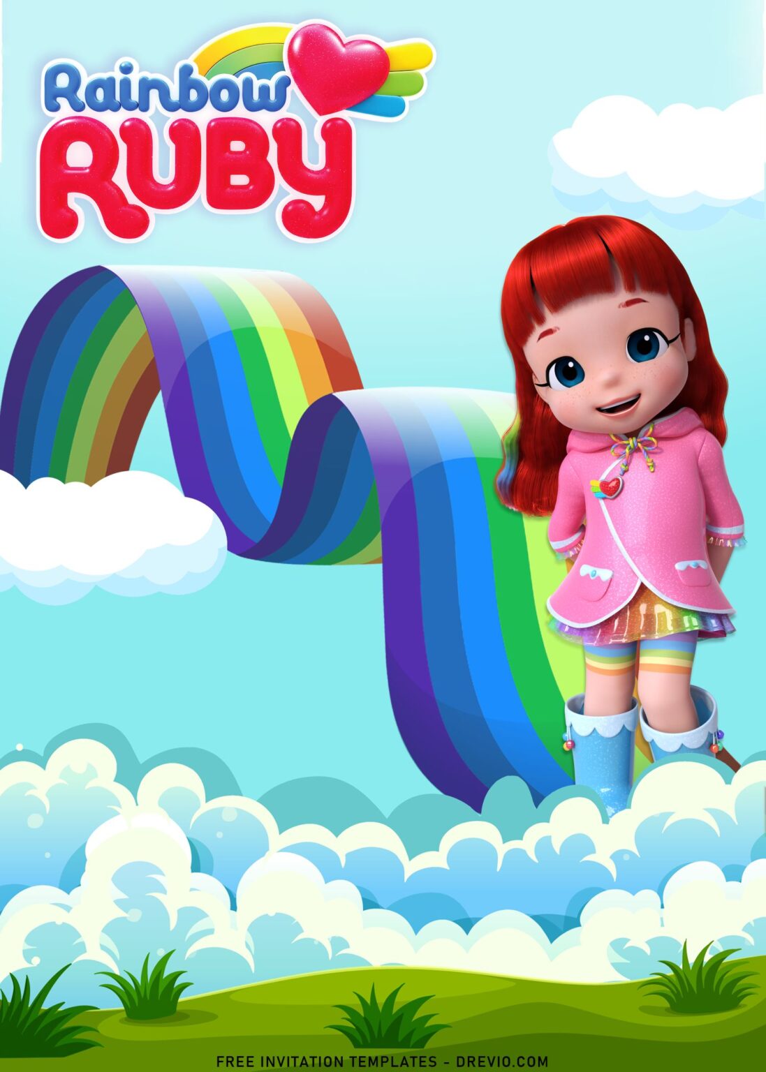 11+ Rainbow Ruby Birthday Invitation Templates For Your Daughter's Birthday