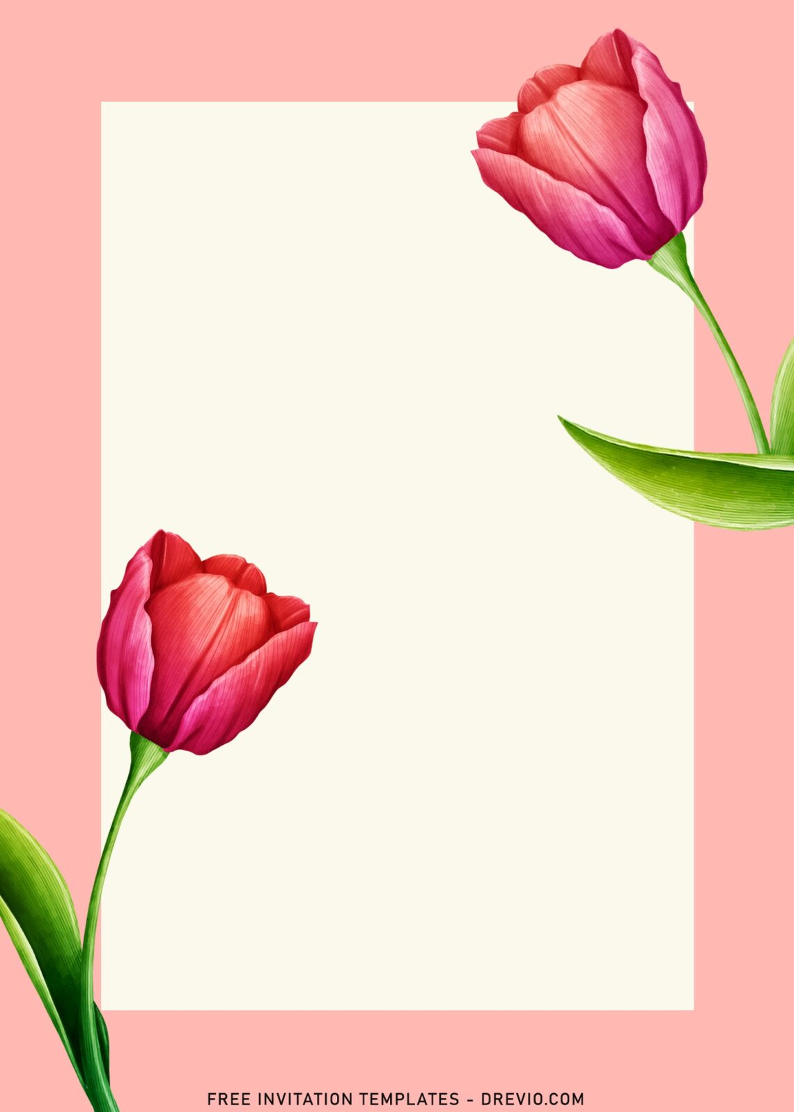 8+ Modern Tulips Wedding Invitation Templates