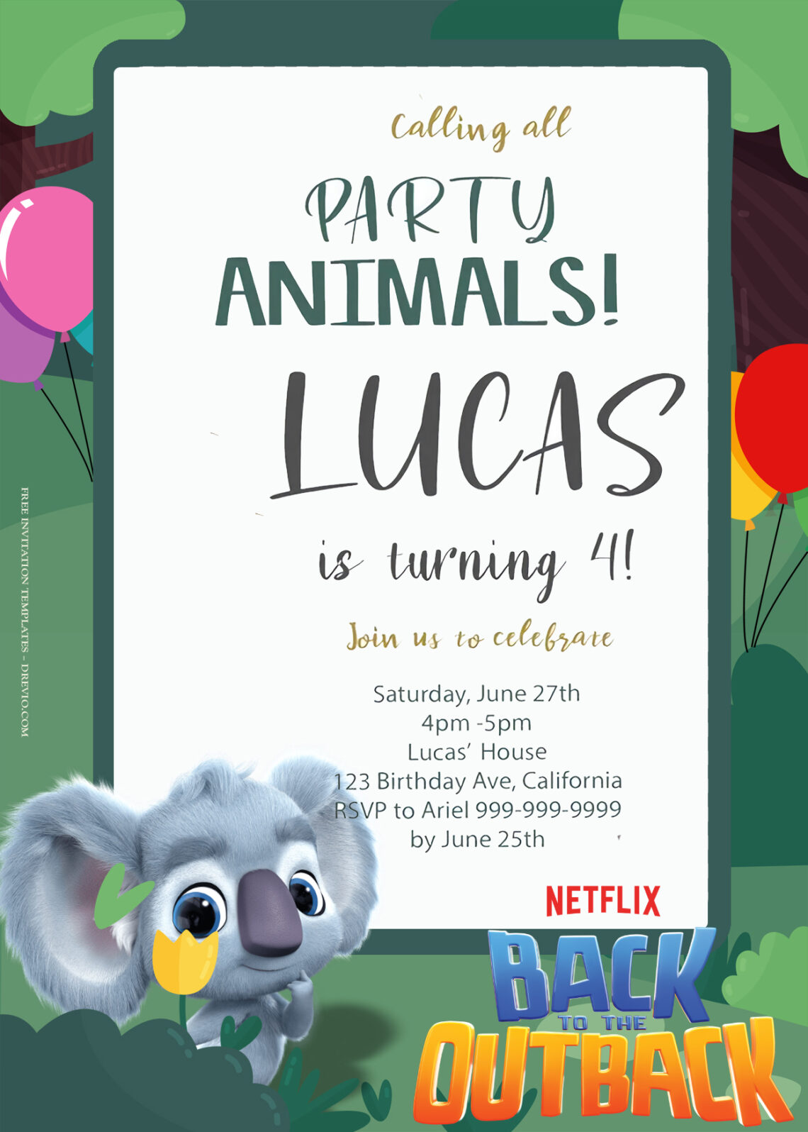 7+ Back To The Outback Party Birthday Invitation Templates