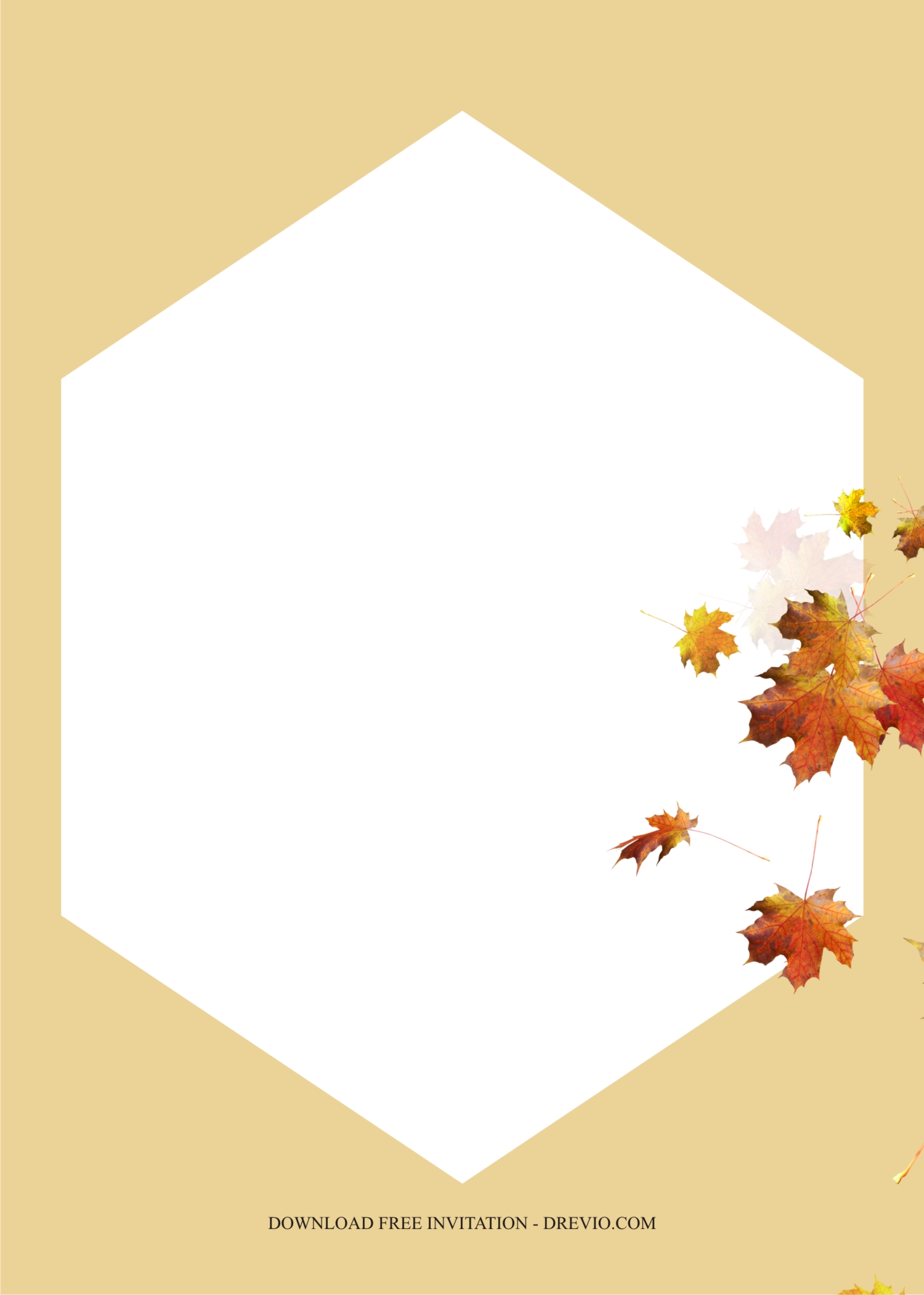 Autumn Flower Invitation Templates, Let's Celebrate Your Fall Party