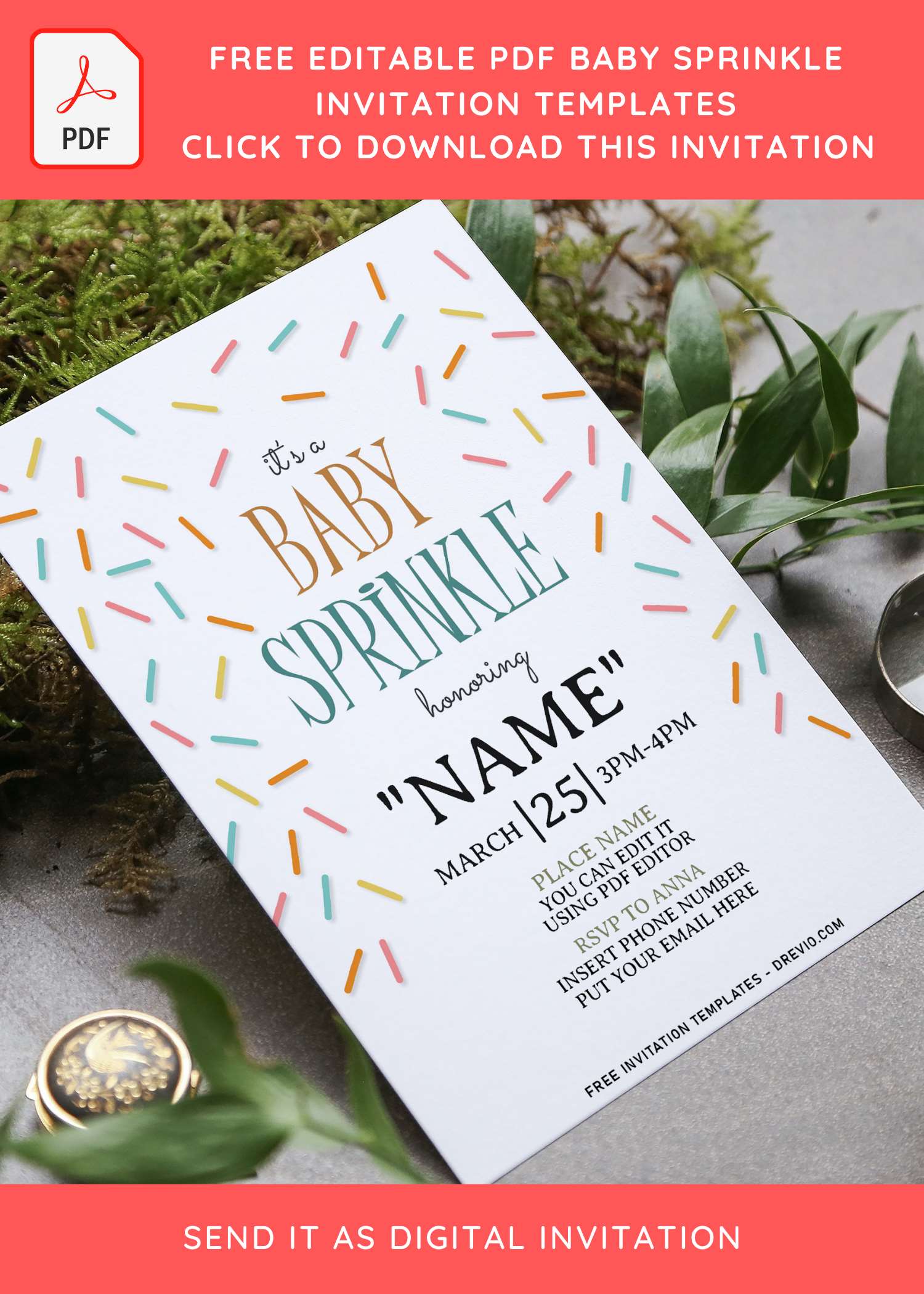 (Free Editable PDF) Baby Sprinkle Invitation Templates For All Ages