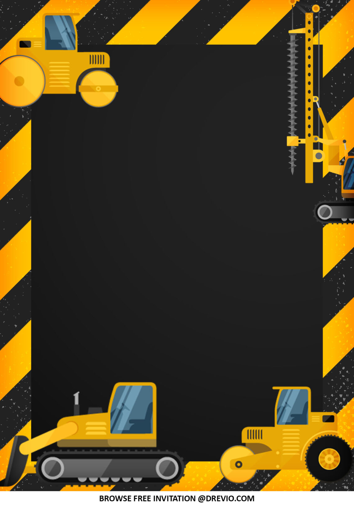 Construction Themed Baby Shower Invitations + Party Ideas