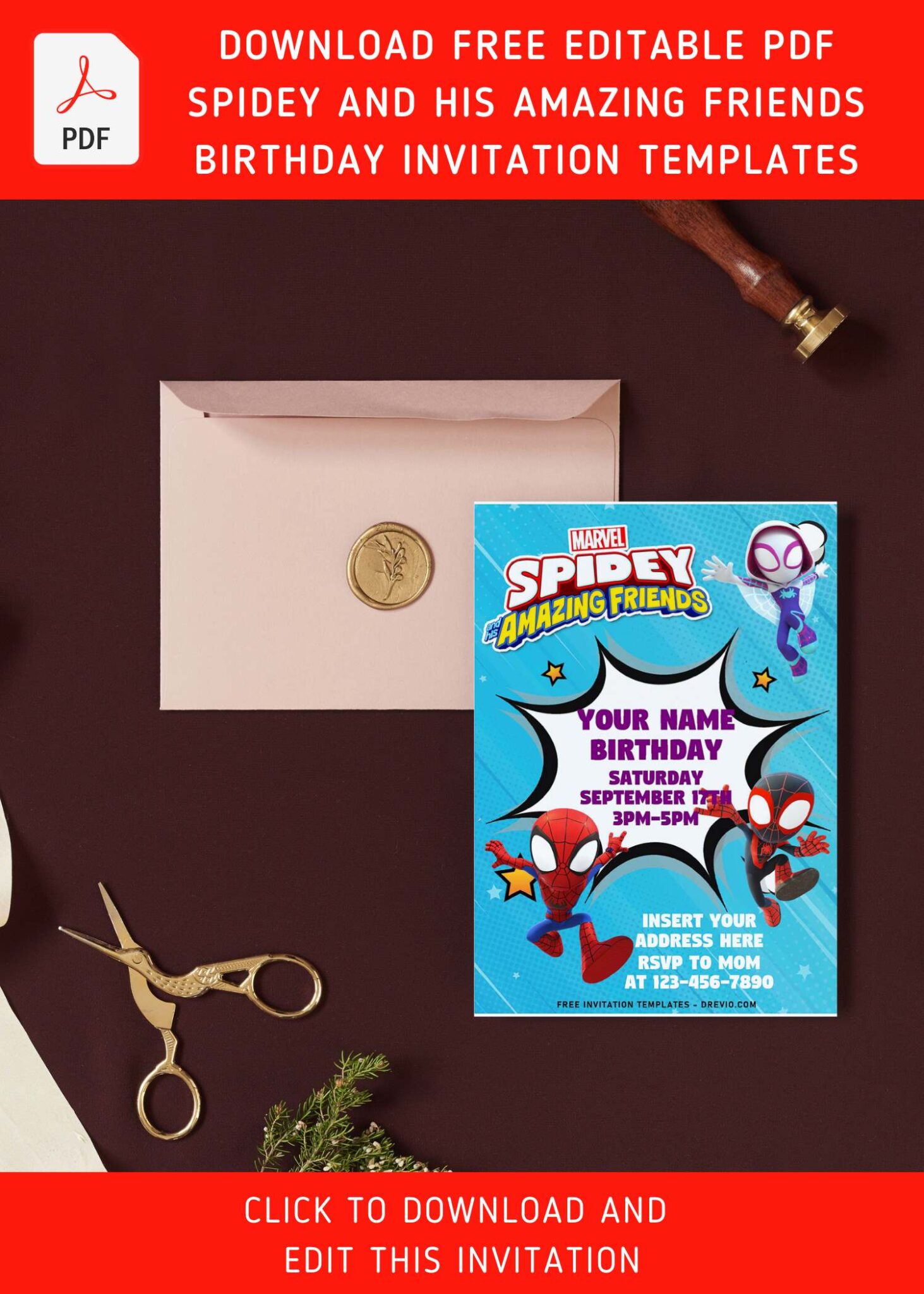 (Free Editable PDF) Epic Spidey And His Amazing Friends Birthday ...