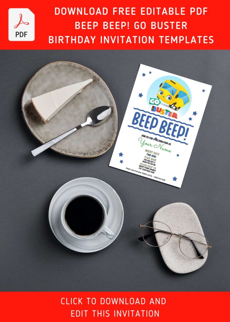 (Free Editable PDF) Fun Day With Buster And Scouts Go Buster Birthday ...