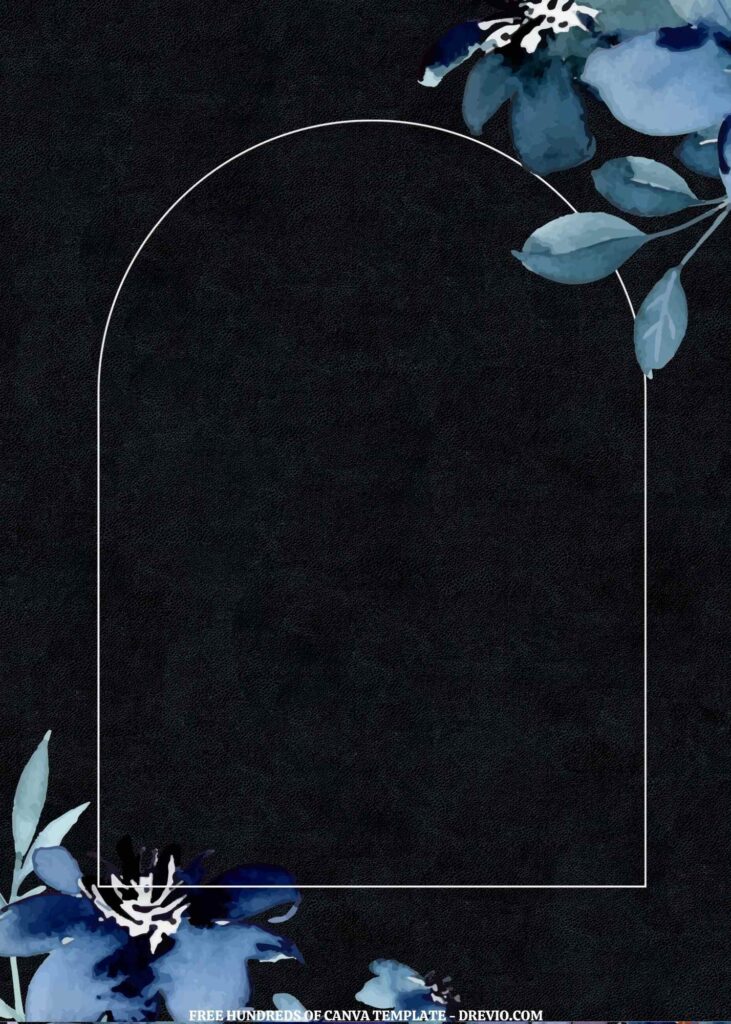 (Free) 11+ Blue Floral Arrangement Grain Textured Canva Wedding ...