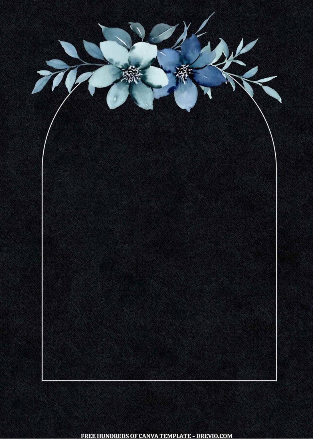 (Free) 11+ Blue Floral Arrangement Grain Textured Canva Wedding ...