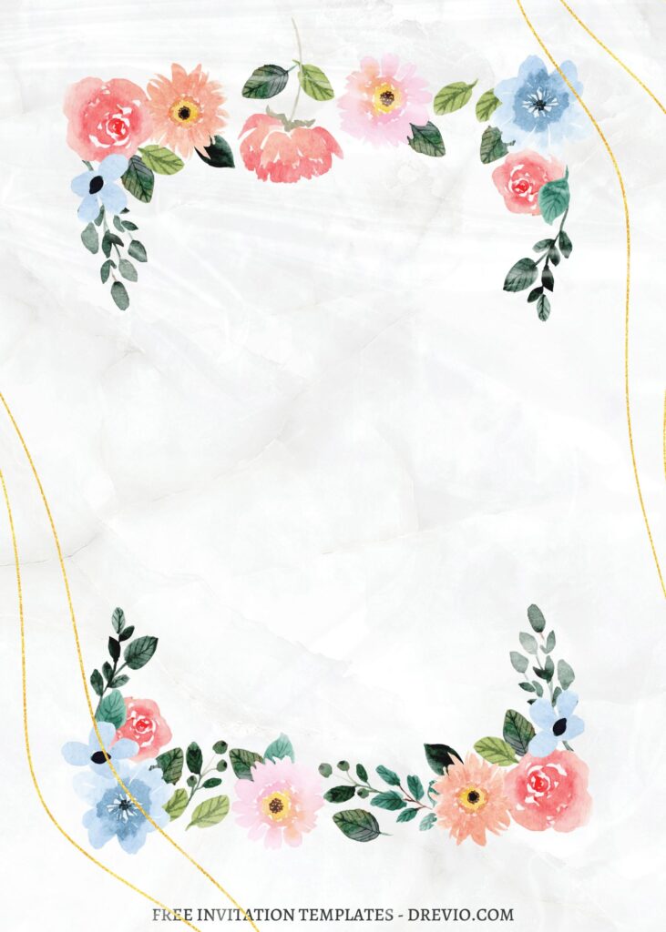 FREE PRINTABLE - 7+ Layered Floral Canva Nuptials Invitation Templates