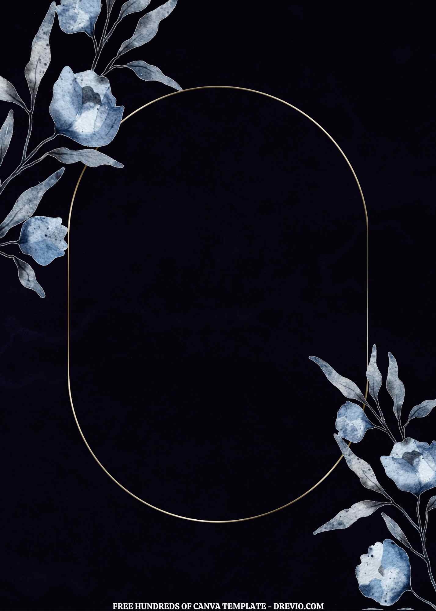 (Free) 10+ Blue Low Saturation Floral Canva Wedding Invitation Templates