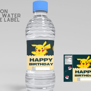 (Free) Inside Out Canva Birthday Water Bottle Labels