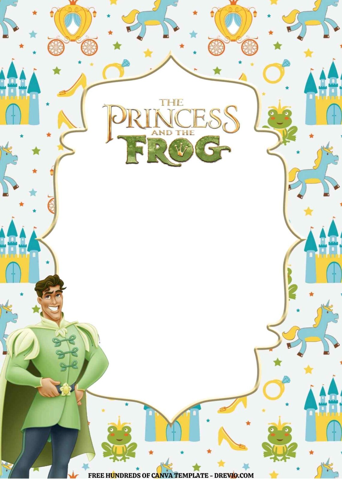 FREE EDITABLE - 14 The Princess and the Frog Canva Templates