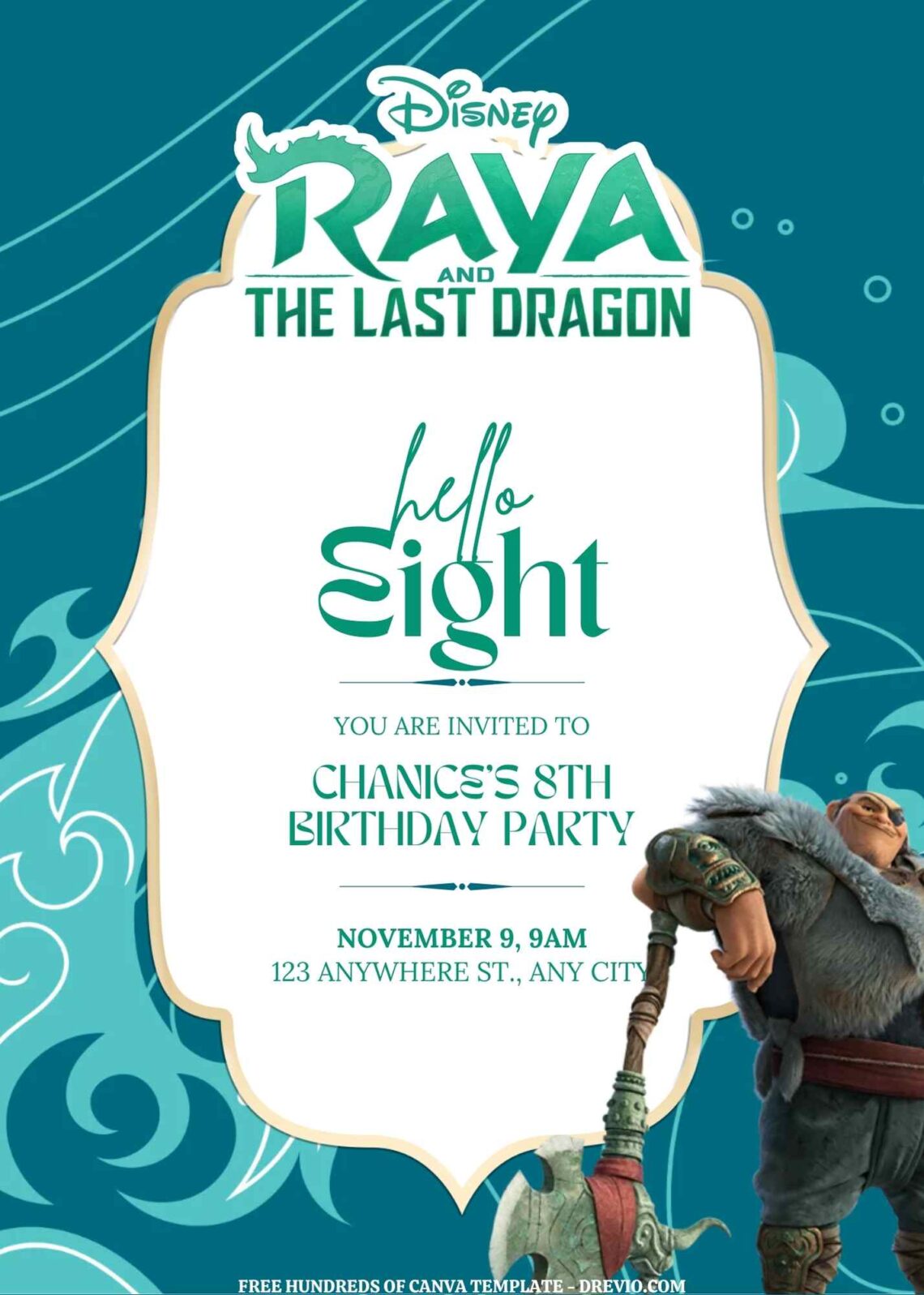 FREE - 18+ Raya and the Last Dragon Canva Birthday Invitation Templates