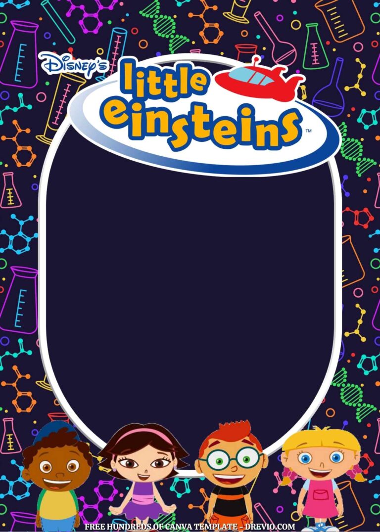 FREE - 20+ Little Einsteins Canva Birthday Invitation Templates