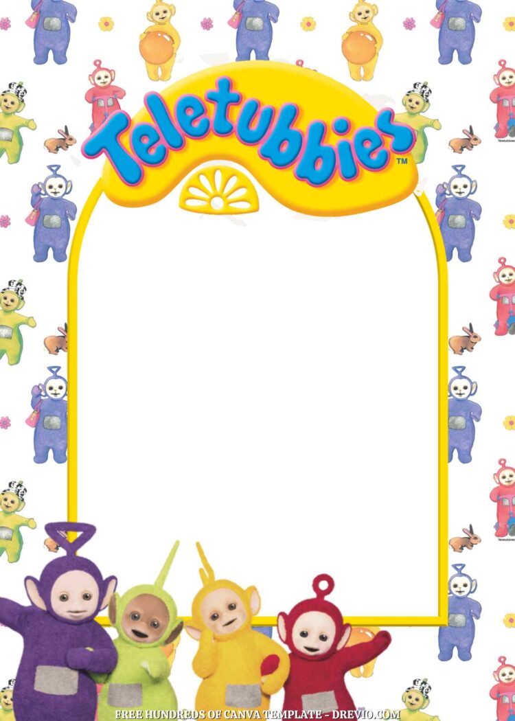 FREE - 14+ Teletubbies Canva Birthday Invitation Templates