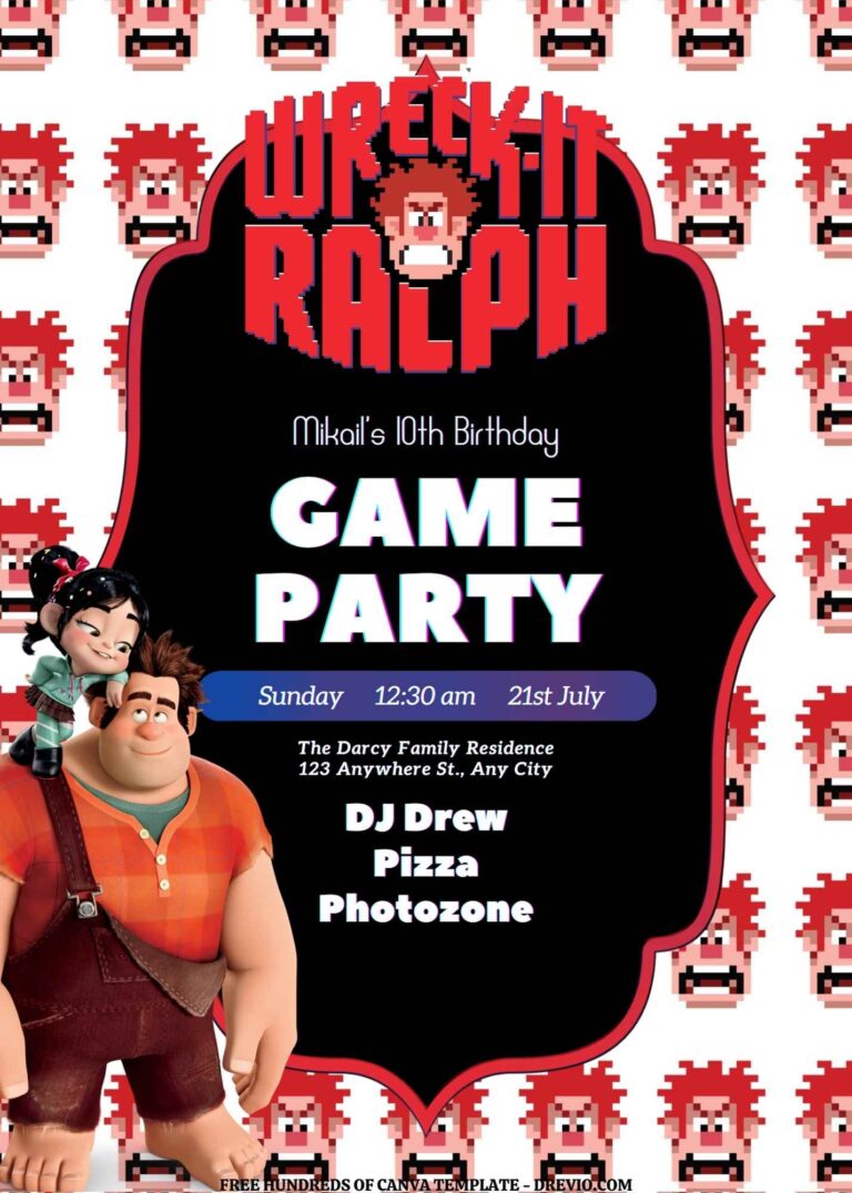FREE EDITABLE - 14 Wreck-It Ralph Canva Templates