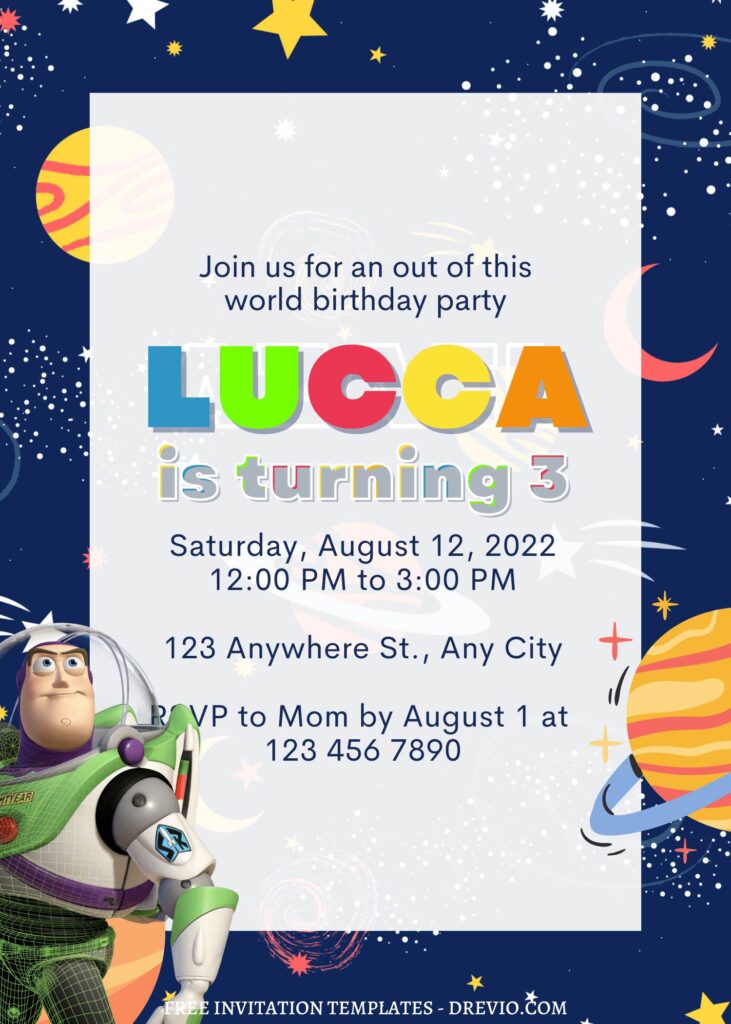 7+ Intergalactic Space Ranger Buzz Lightyear Canva Birthday Invitation
