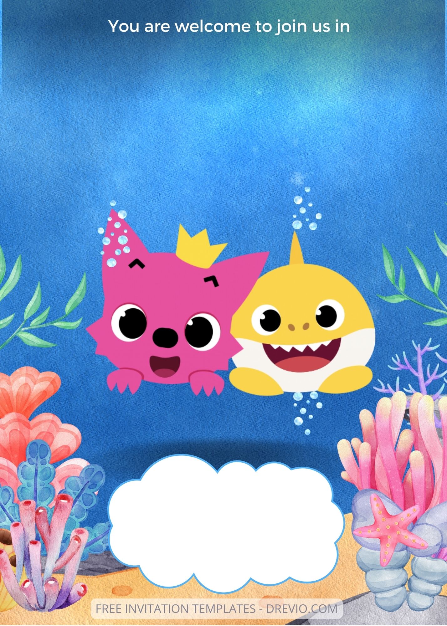 8+ Pinkfong Baby Shark Canva Birthday Invitation Templates