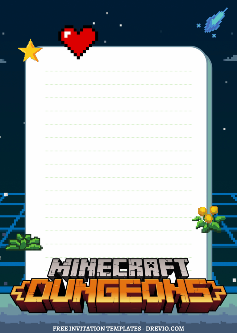 7+ Ultimate Minecraft Canva Birthday Invitation Templates