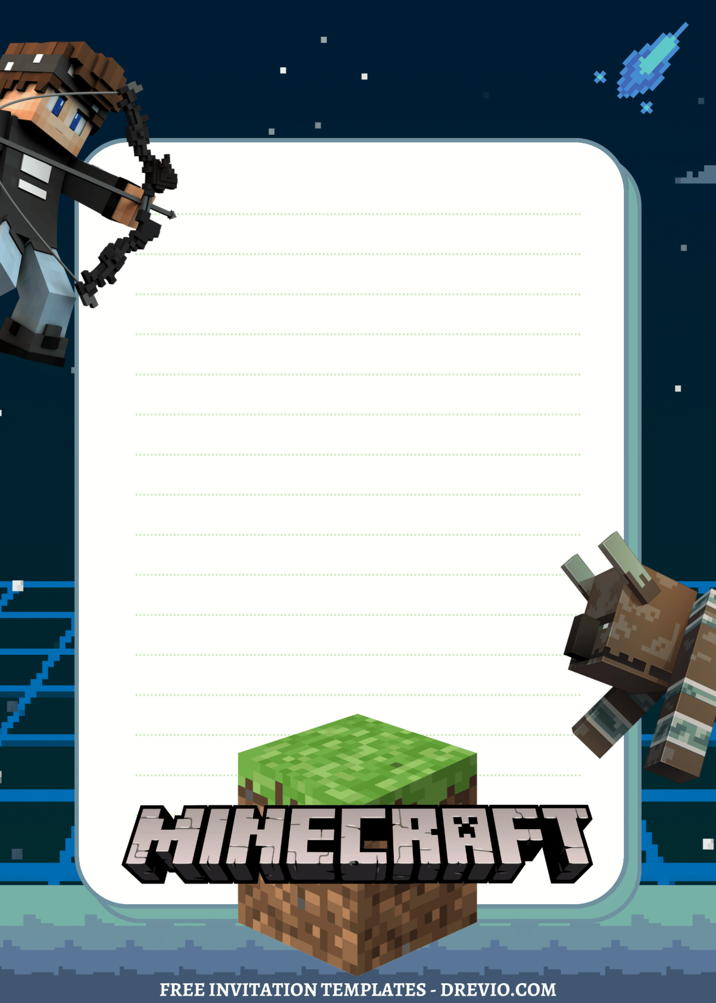 7+ Ultimate Minecraft Canva Birthday Invitation Templates