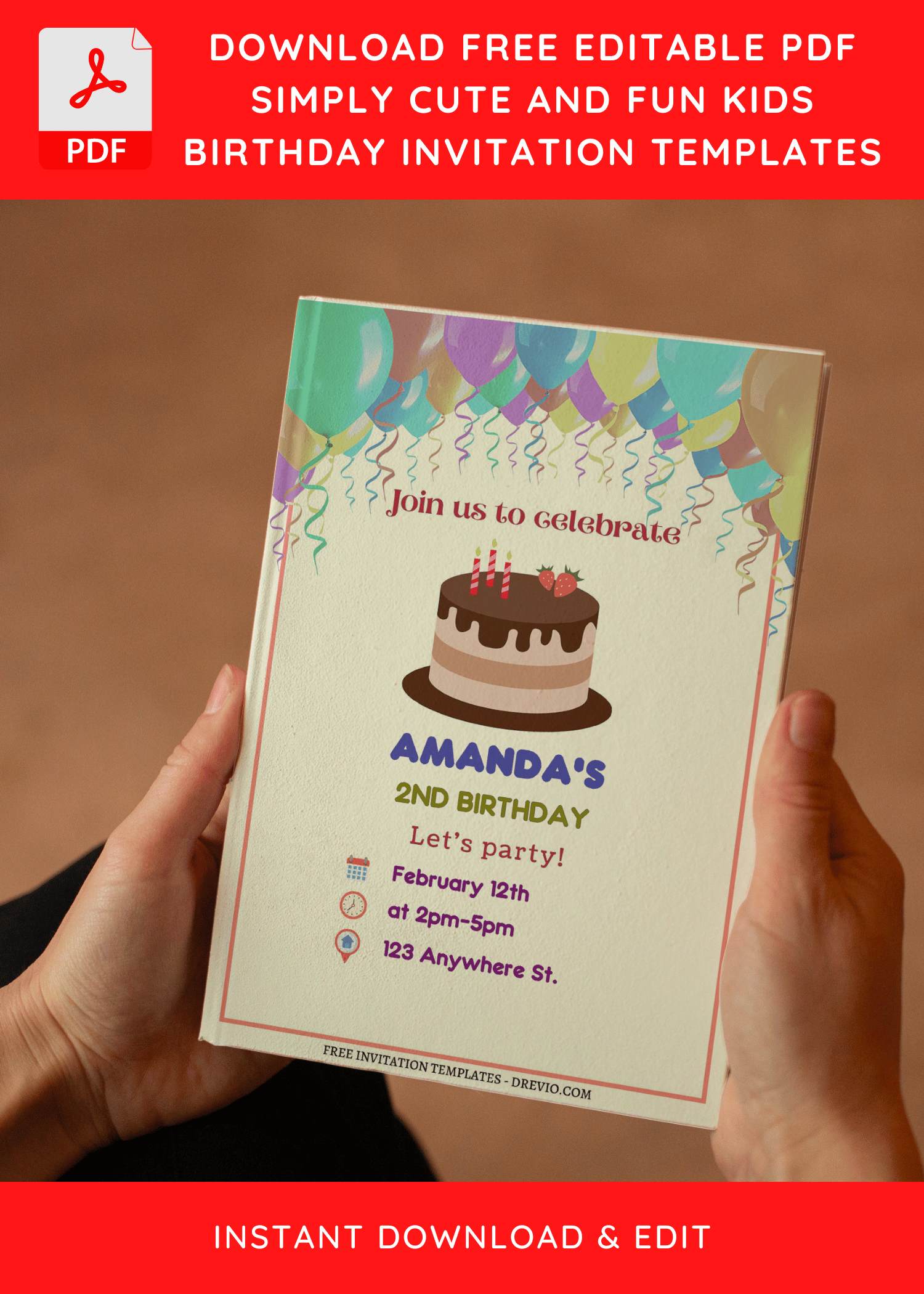 (Free Editable PDF) Party Up Birthday Invitation Templates