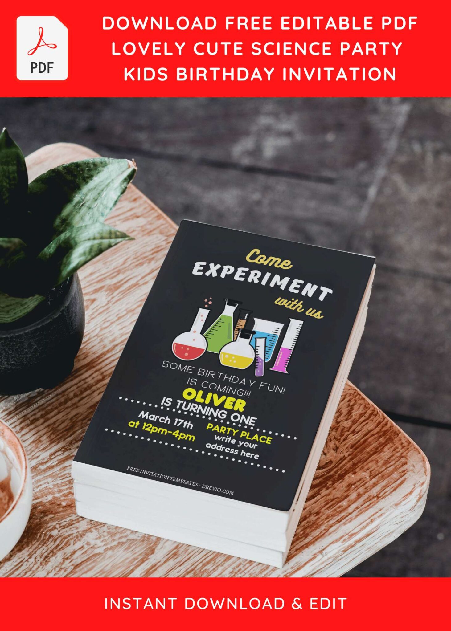 (Free Editable PDF) Little Scientist Birthday Invitation Templates