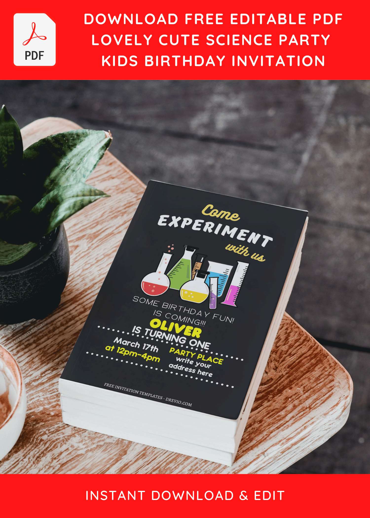 (Free Editable PDF) Little Scientist Birthday Invitation Templates