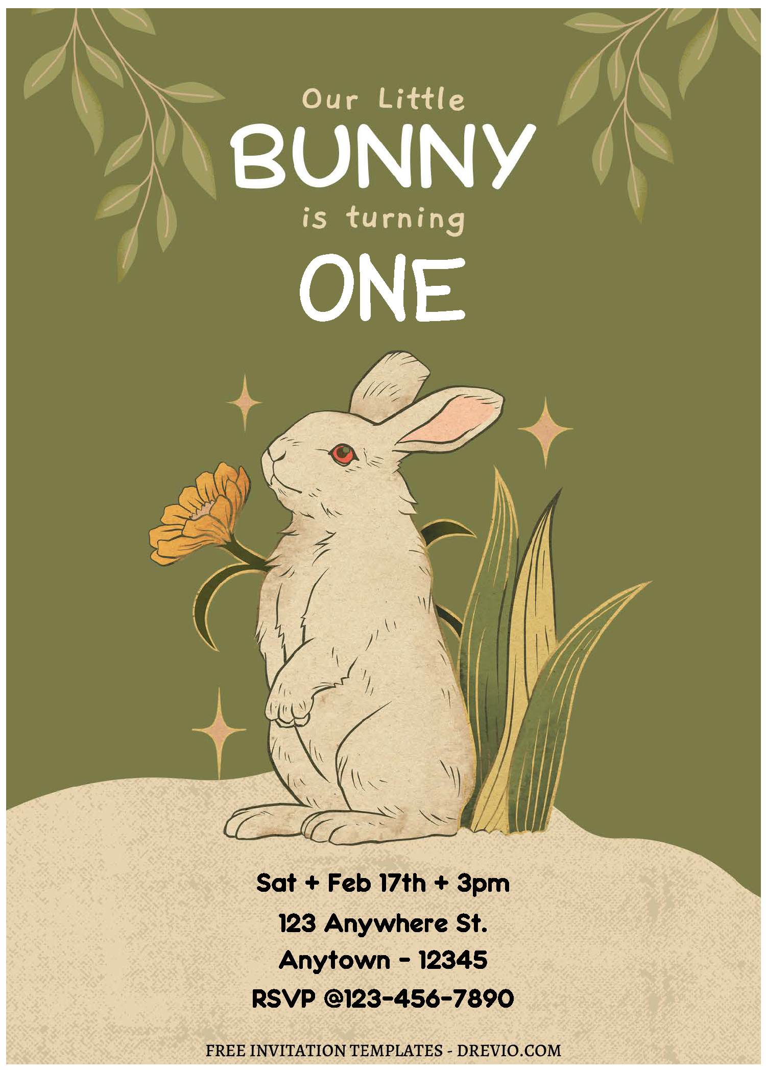 (Free Editable PDF) Beautiful Peter Rabbit Birthday Invitation Templates