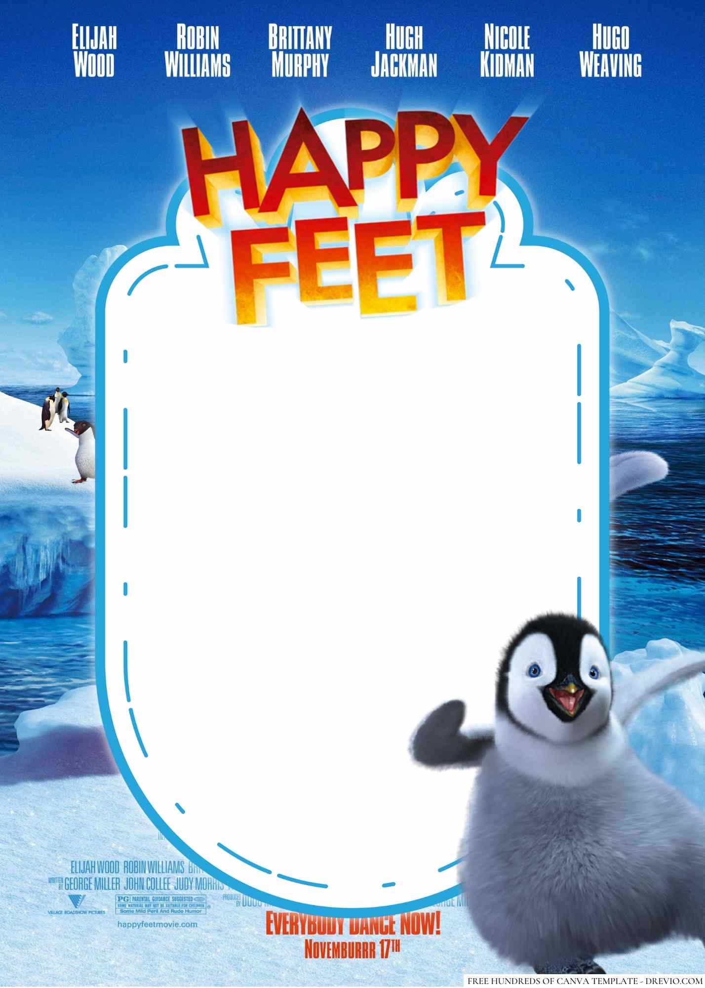 22+ Happy Feet Canva Birthday Invitation Templates