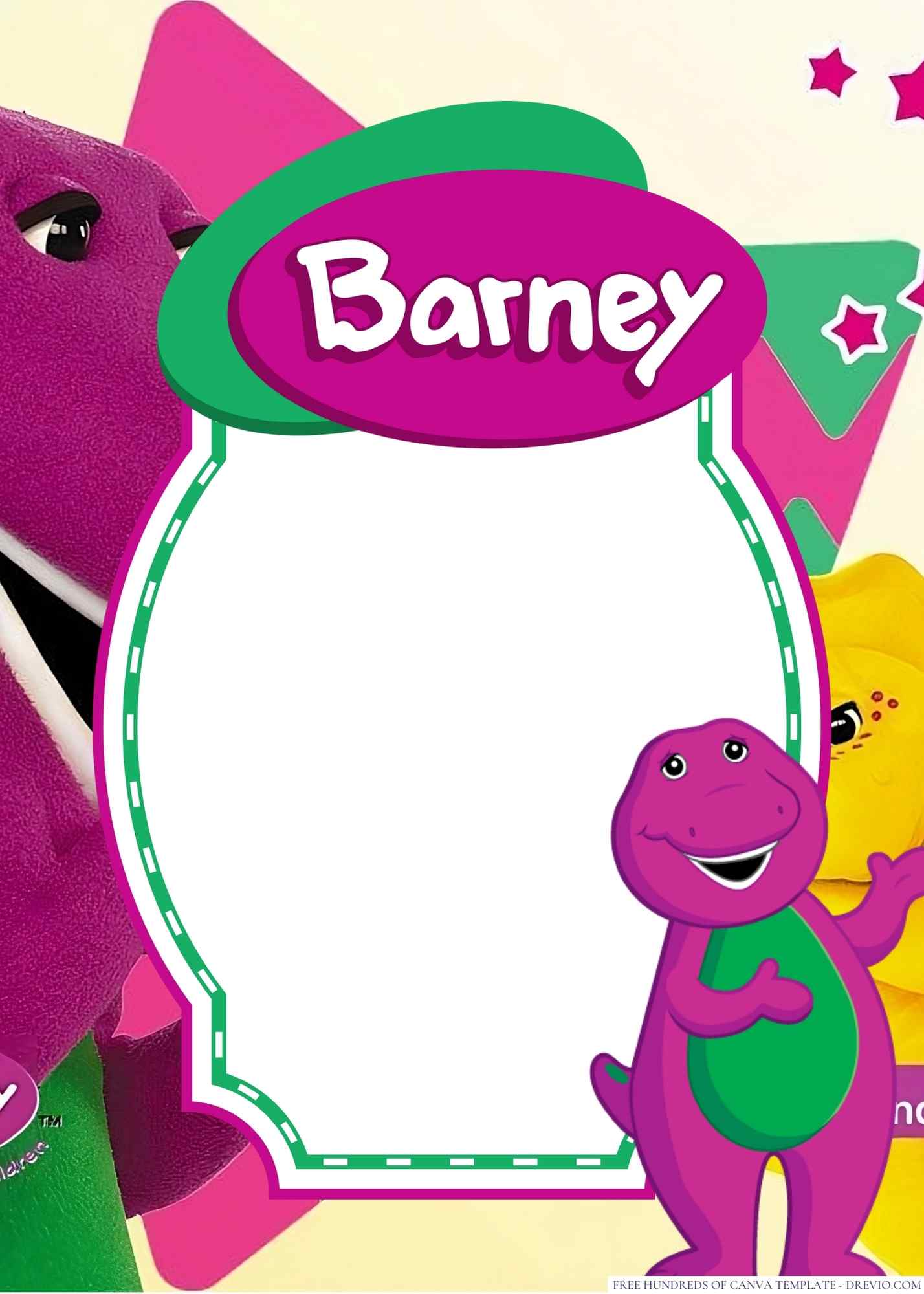 18+ Barney and Friends Canva Birthday Invitation Templates