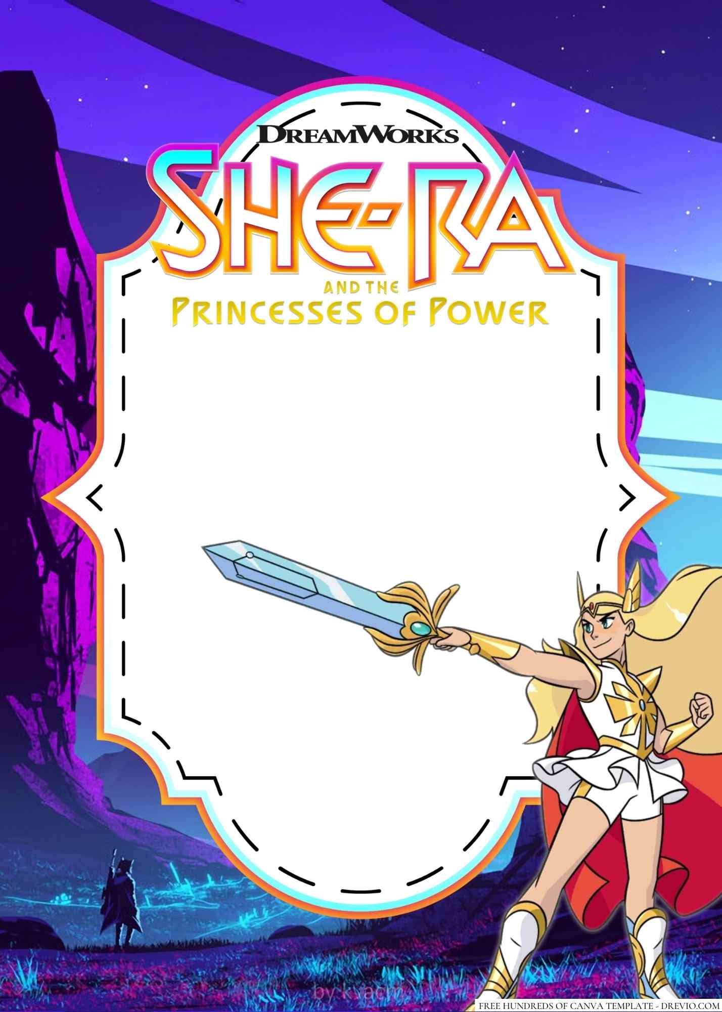 18+ She-Ra Canva Birthday Invitation Templates