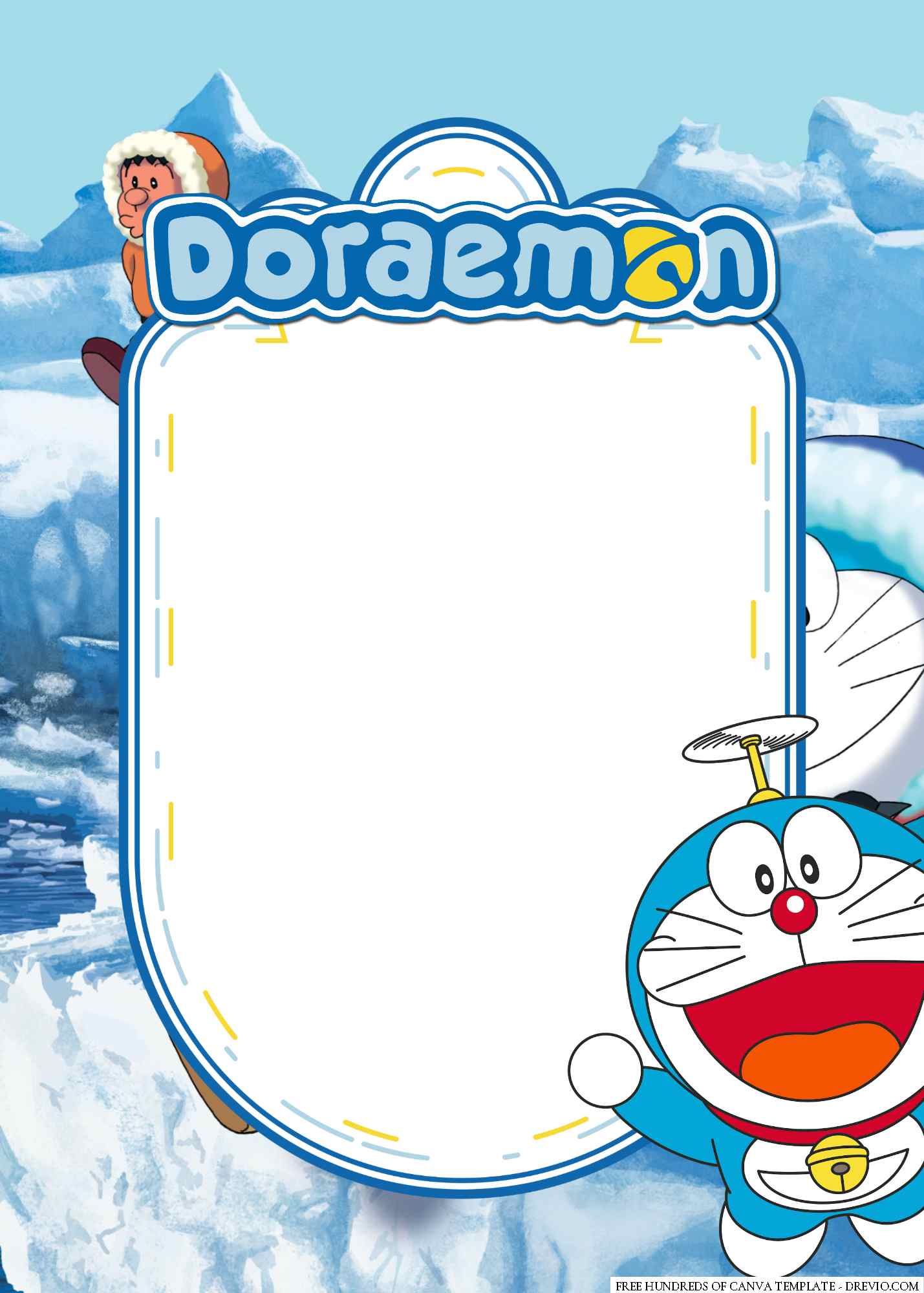 16+ Doraemon Canva Birthday Invitation Templates