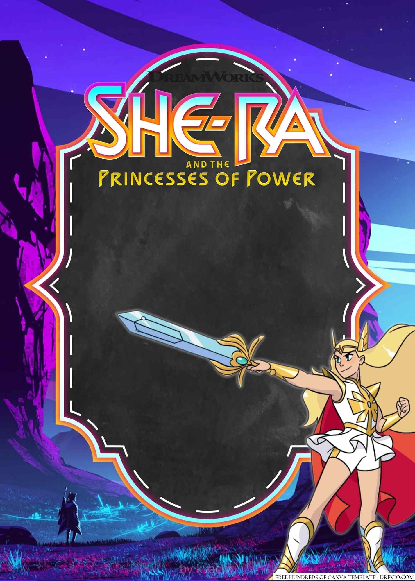 18+ She-Ra Canva Birthday Invitation Templates